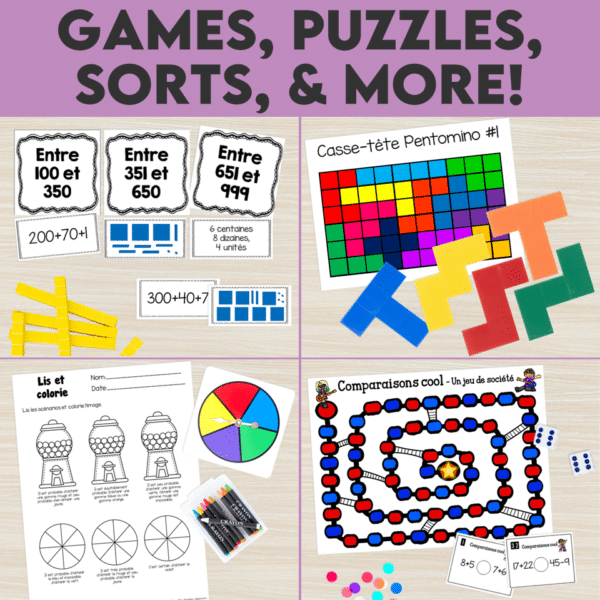 French Math Centres Bundle - 190+ Hands-On Centres - Mrs. Beattie's ...