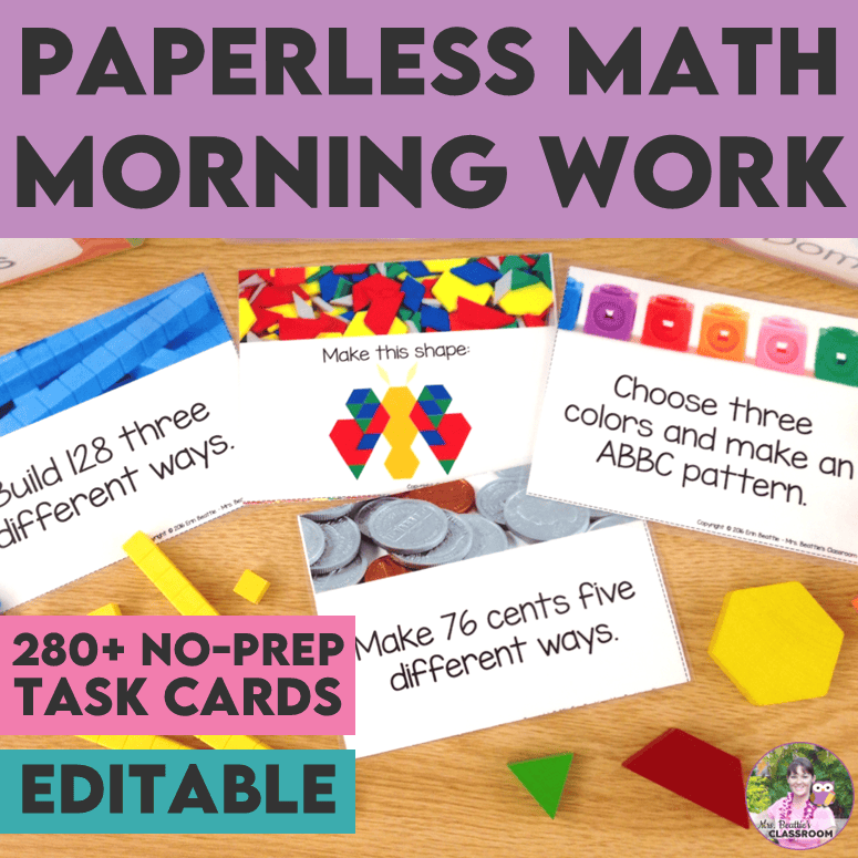 Morning Work - 280+ Math Center Activities for Soft Start - Mrs ...