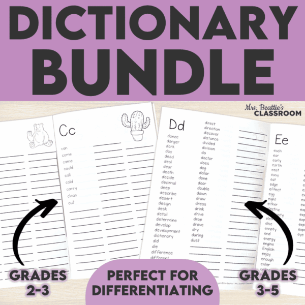 Personal Dictionary Bundle - Student Dictionary for Grades 2-3 and 3-5 ...
