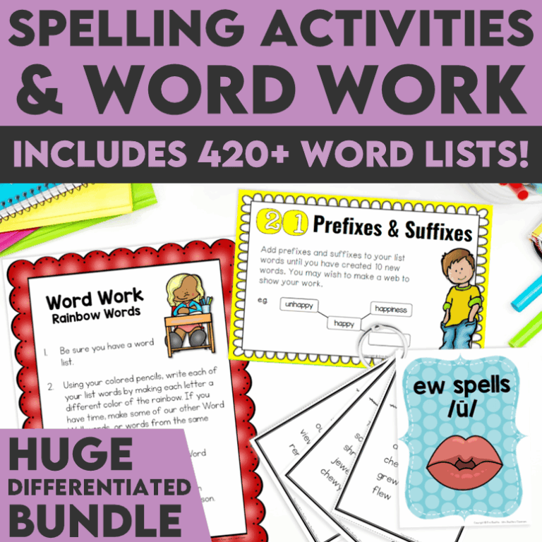Spelling Activities Bundle - 3 Resources for Word Work - Mrs. Beattie's ...