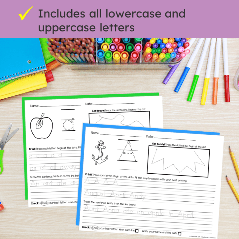 Handwriting Practice Sheets - 62 Printable Pages for Older Students ...