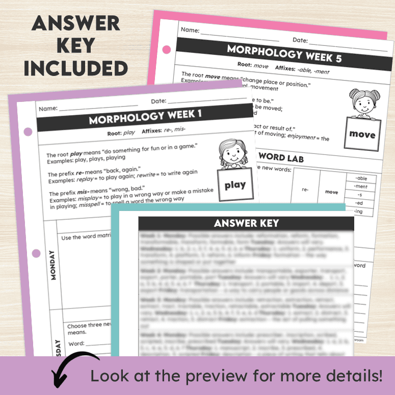 Full Year Grade 4 Prefixes and Suffixes Worksheets - Morphology - Mrs ...